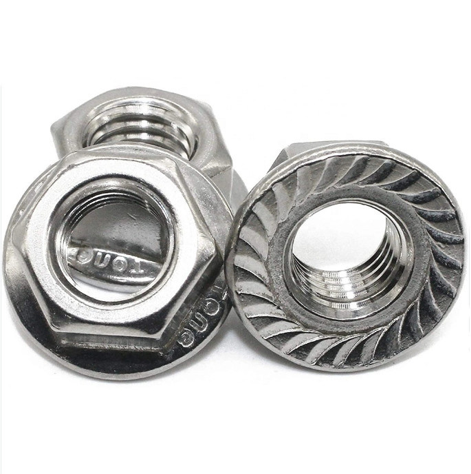 M6-M20 Hex Head Cap Nut White Zinc Low Carbon Steel Din 6923 Industrial ...