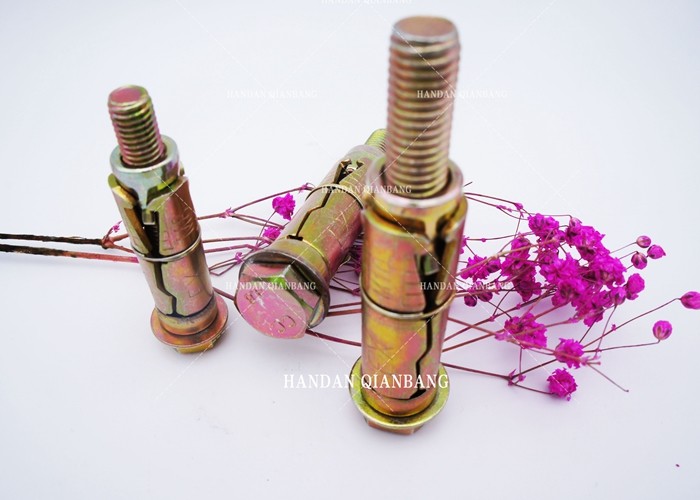 Iron Material 3PCS Sleeve Fixing Anchor Bolts / Shield Anchor Fasteners M6 M8 M10