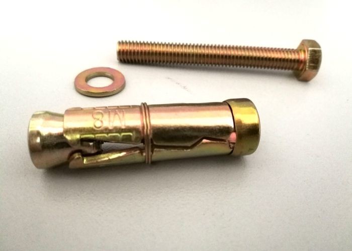 Iron Or Carbon Steel 3PCS Concrete Fixing Bolts / 3PCS Unic Bolt With ...