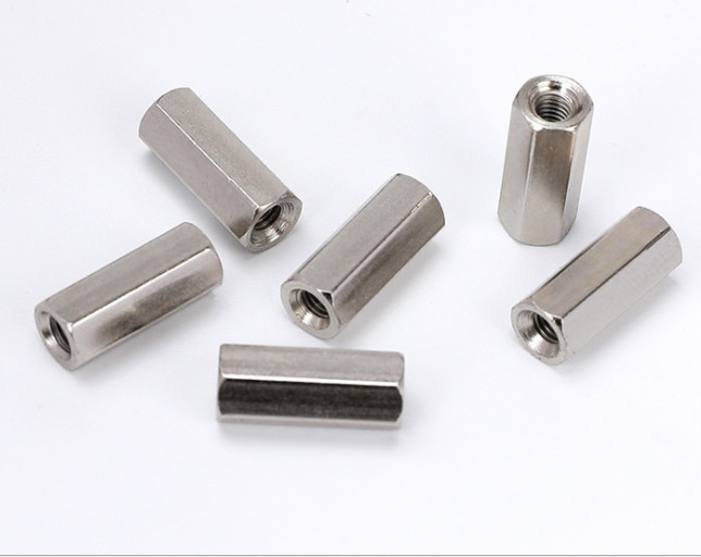 Carbon Steel Long High Hex Nut , Hex Thick Nut Din6334