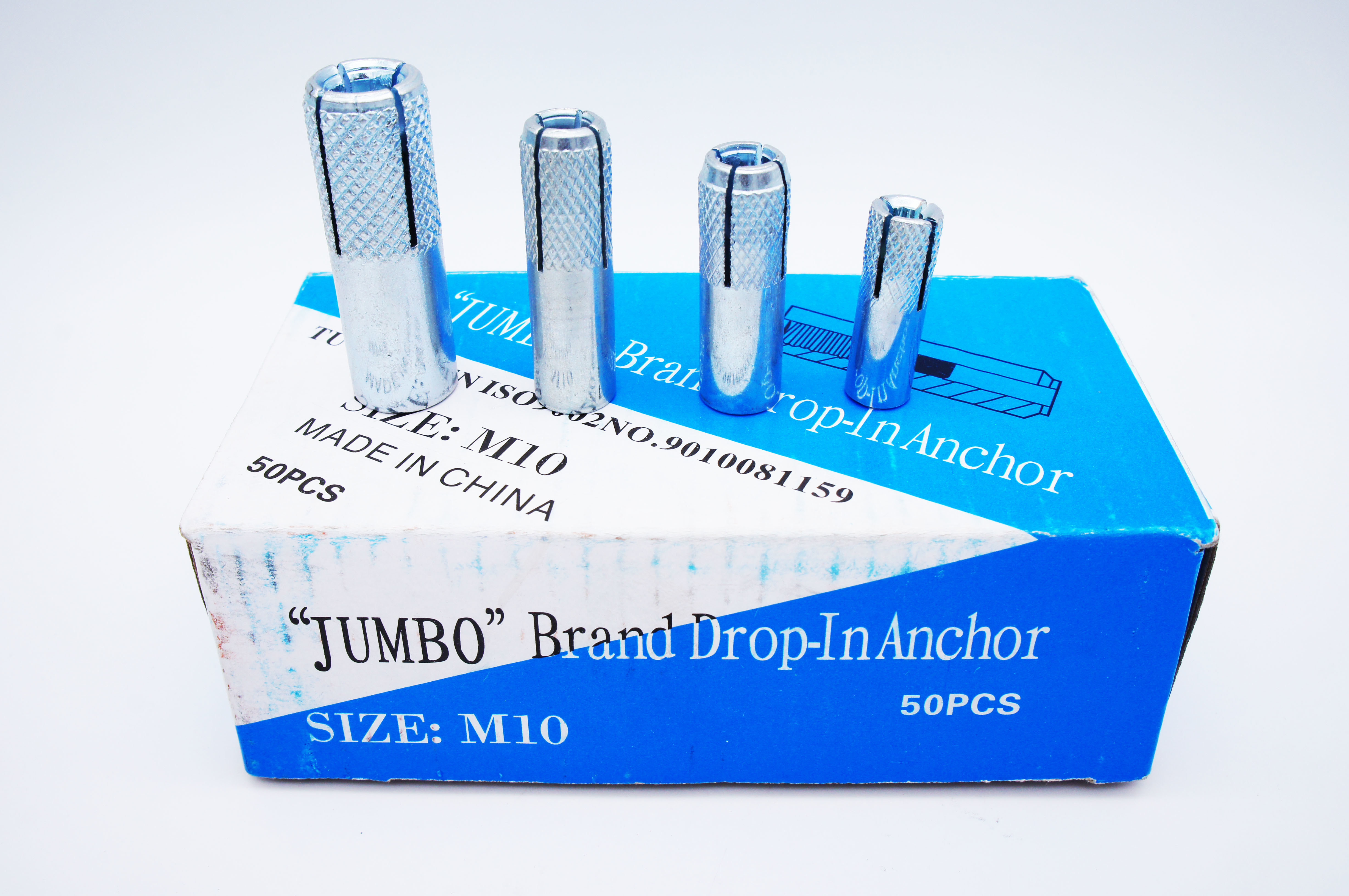 4.8 Grade Drop In Anchor Bolt Zinc Plated Unifix In Concrete