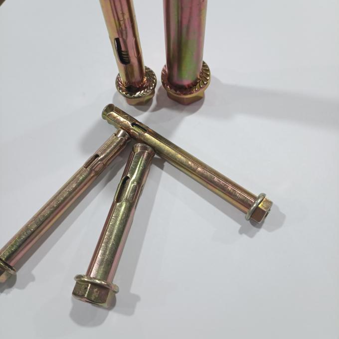 Customizable Hex Bolt Sleeve Anchor M16 With Hex Flange Nuts