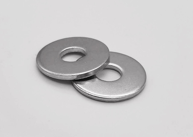 DIN125 Metric Metal Flat Washers , Colored Curved Washers With Iron ...