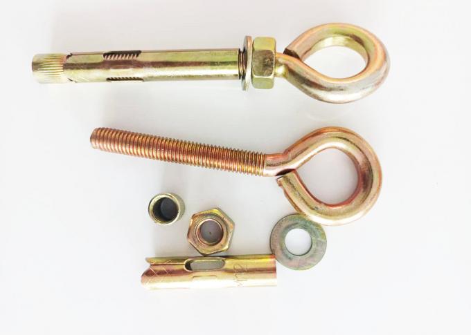 Factory Price Sleeve Anchor Bolts Hook Bolts And Eye Bolt Yellow Zinc Color
