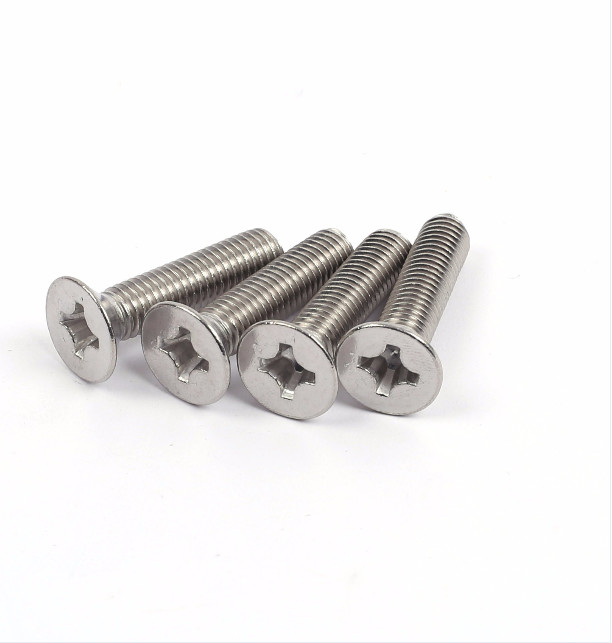 Din 965 Stainless Steel Fasteners 4.8 Grade Cross Recessed Countersunk Head Screws